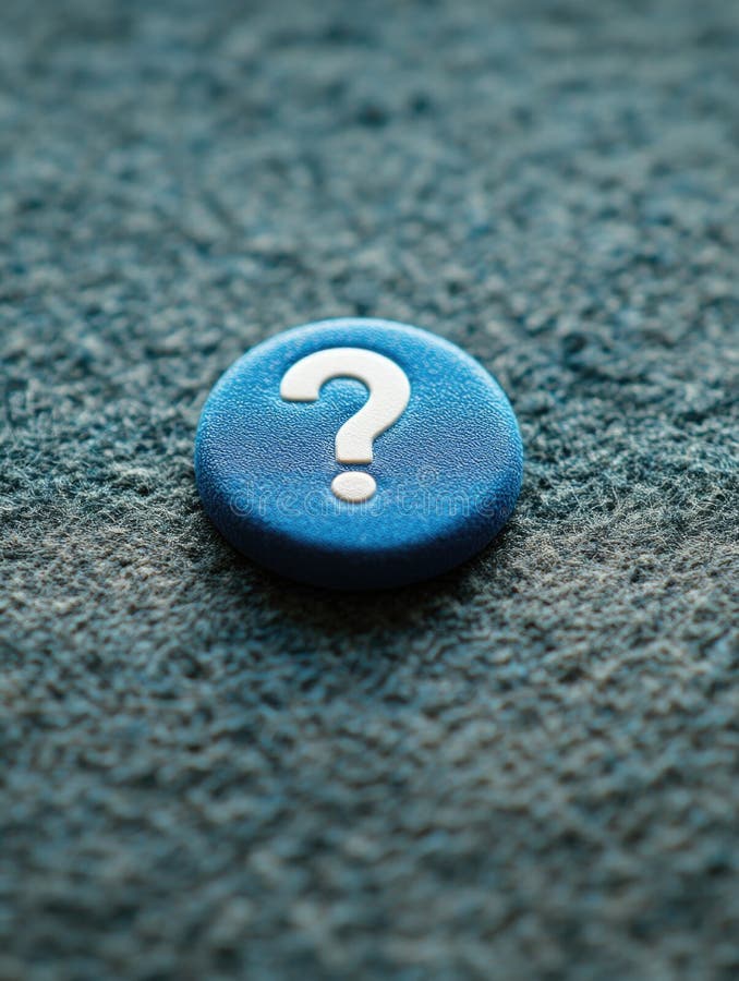 Blue Help Button with Question Mark Stock Illustration - Illustration ...