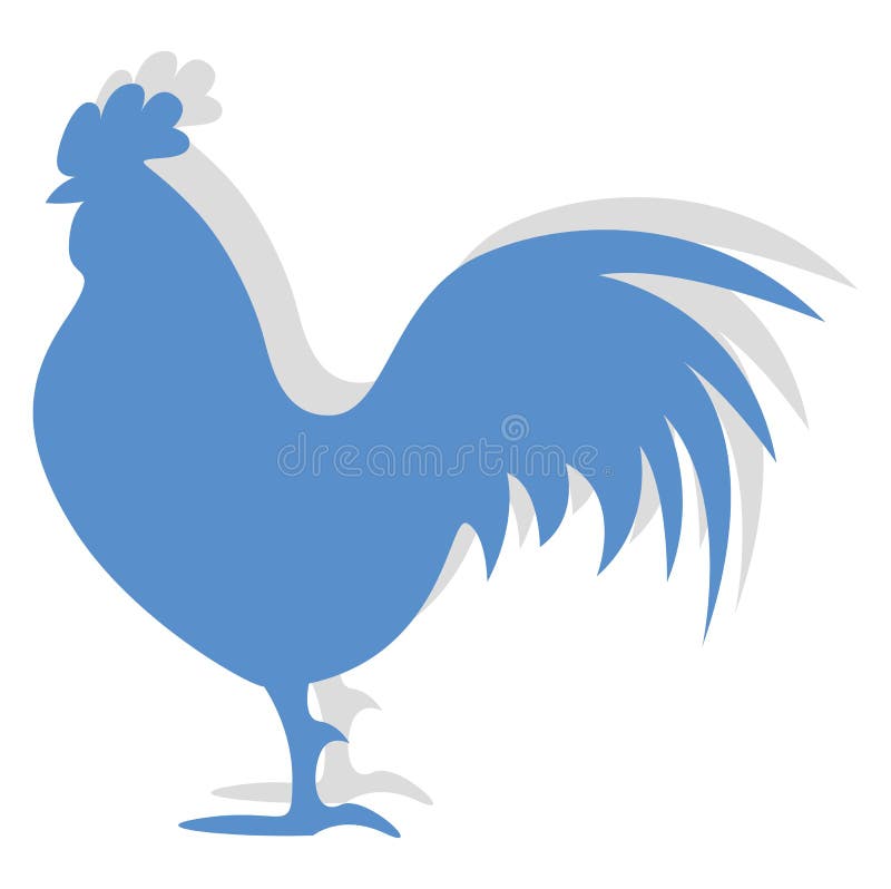 Blue Rooster, Illustration, Vector Stock Illustration - Illustration of ...