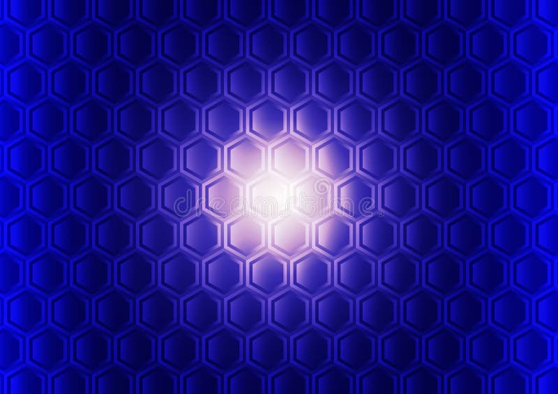Blue Hexagon Gradient Illuminated Pattern Abstract Background Stock ...