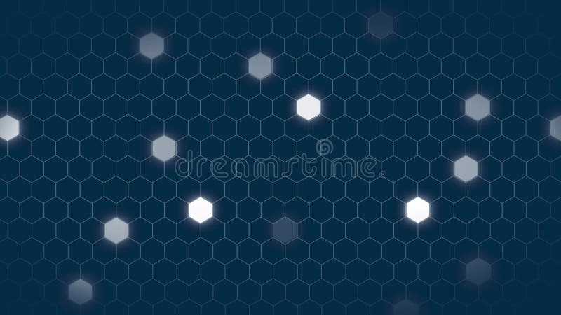 Blue Hexagon Grid Pattern Background. Technology Abstract Backdrop ...