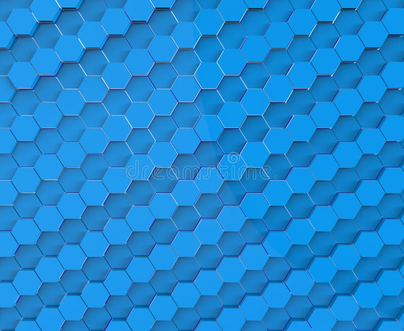 Blue Hexagon Honeycomb Pattern Background. Stock Illustration ...