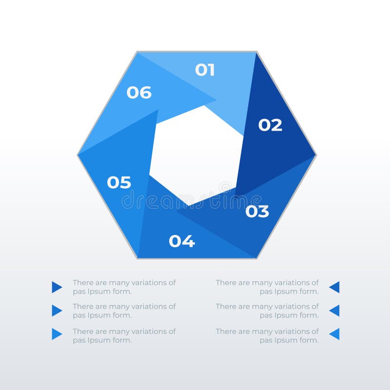 Blue Hexagon Infographic Template Design. Business Concept Infograph ...