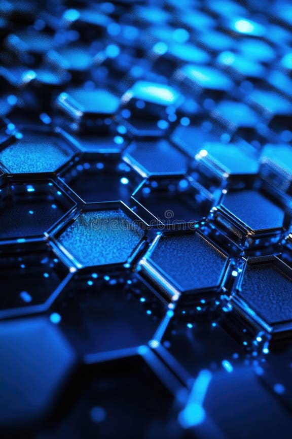 Blue Hexagon Keyboard stock image. Image of coding, keyboard - 379039983