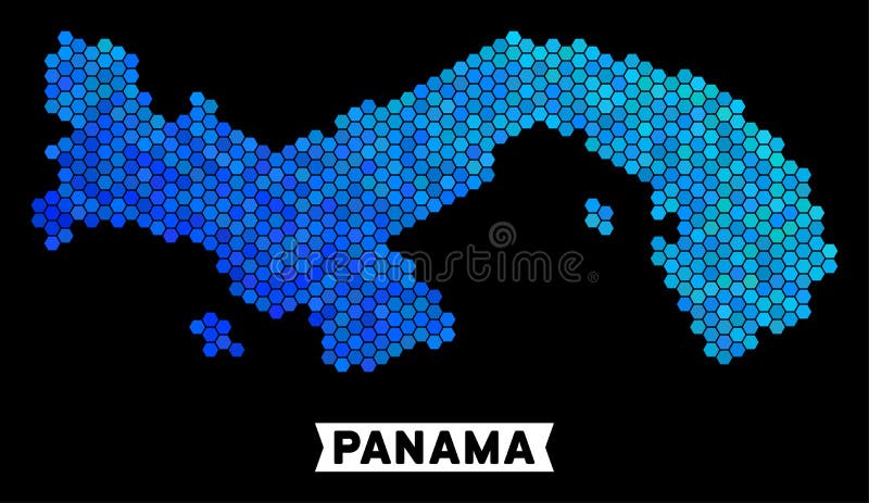 Blue Dot Panama Map stock vector. Illustration of abstraction - 118740912