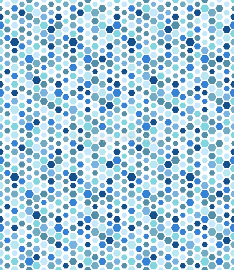 Blue Hexagon Seamless Geometrical Pattern Stock Vector - Illustration ...