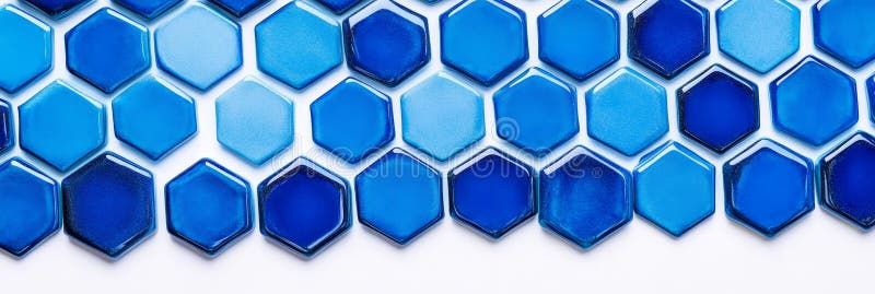 Blue Hexagon Tile Pattern a Closeup Image of a Repeating Pattern of ...