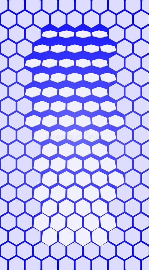 Blue Hexagon Vector Texture. Hexagonal Grid Repeat Pattern Stock Vector ...