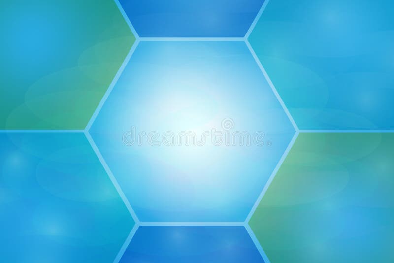 Blue Hexagonal Abstract Background Stock Vector - Illustration of blue ...