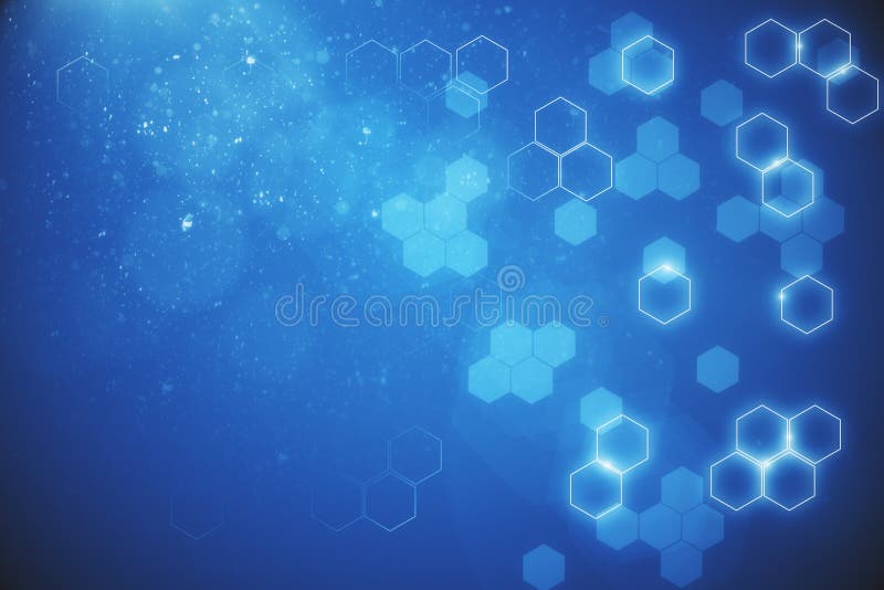Blue hexagonal background stock illustration. Illustration of element ...