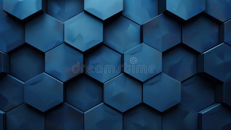 The Blue Hexagonal Pattern.AI Generated Image Stock Photo - Image of ...