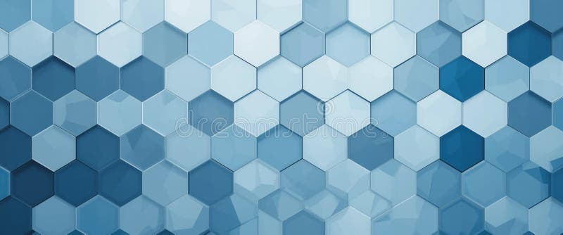 Blue Hexagonal Pattern Creates a Modern Visual Effect in Abstract ...