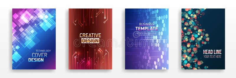 Blue Hi-tech Vector Illustrations for Business Presentations ...