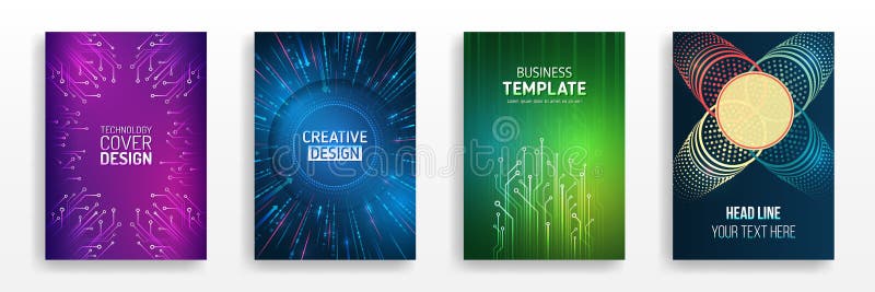 Blue Hi-tech Vector Illustrations for Business Presentations ...