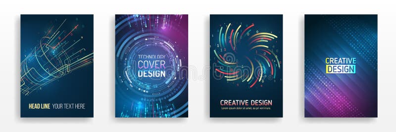 Blue Hi-tech Vector Illustrations for Business Presentations ...
