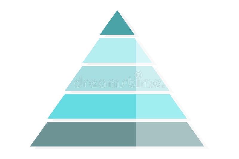 Blue Hierarchy Pyramid Chart Illustration Stock Vector - Illustration ...