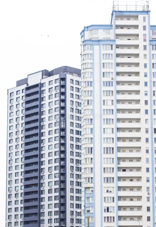 Blue high-rise building. stock image. Image of architecture - 112747229