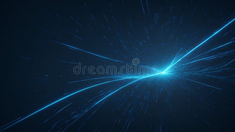 Blue High-speed Data Beam in a Dark Background Generative AI Stock ...