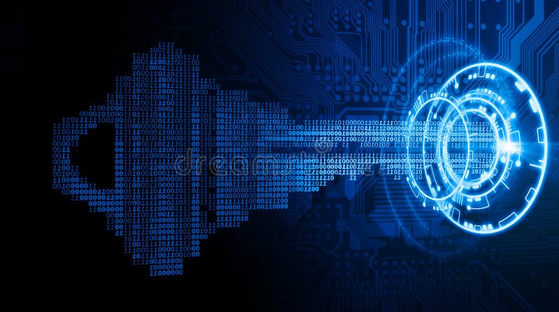 Blue High Tech Background One Stock Illustration - Illustration of beam ...