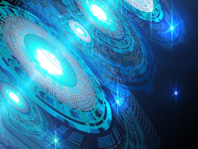 Blue High Technology Abstract Background. Stock Vector - Illustration ...