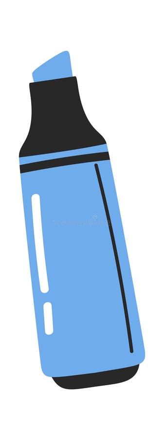 Blue Highlight Marker Craft Tool Stock Vector - Illustration of blue ...