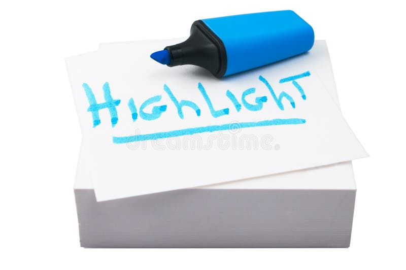 Blue highlighter stock photo. Image of note, highlighter - 3577148