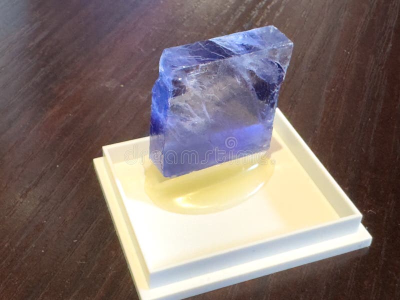 Blue Himalayan Crystal Salt Halite Gemstone Mineral Stock Image - Image ...