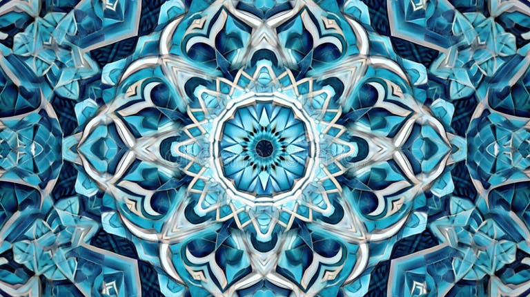 A Blue Historical Islamic Pattern AI, Generated Image Stock ...