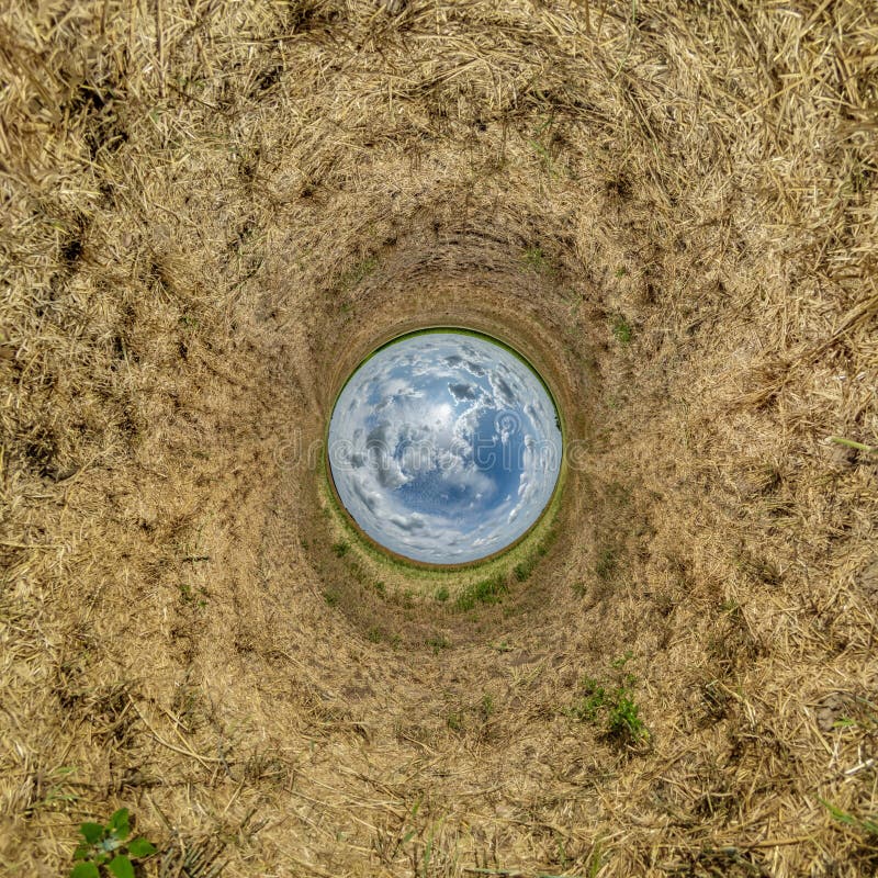 Blue Hole Sphere Little Planet Inside Gravel Sand Round Frame ...