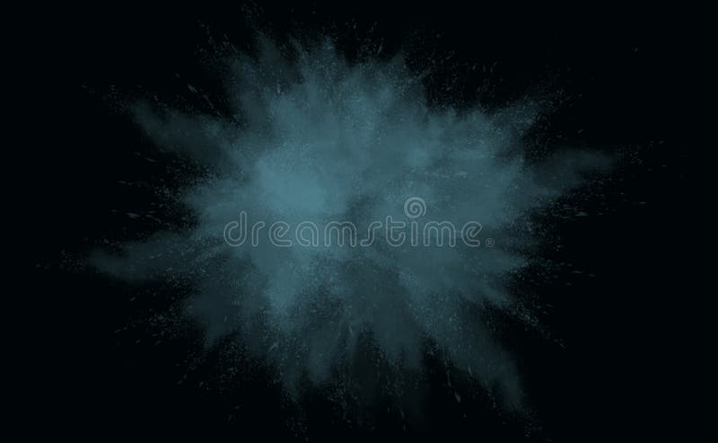 Blue Holi Powder Explosion on White Background Stock Illustration ...