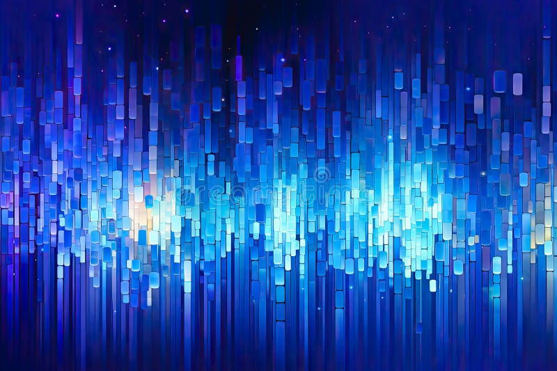 Blue Holographic Background of Light Stock Image - Image of effect ...