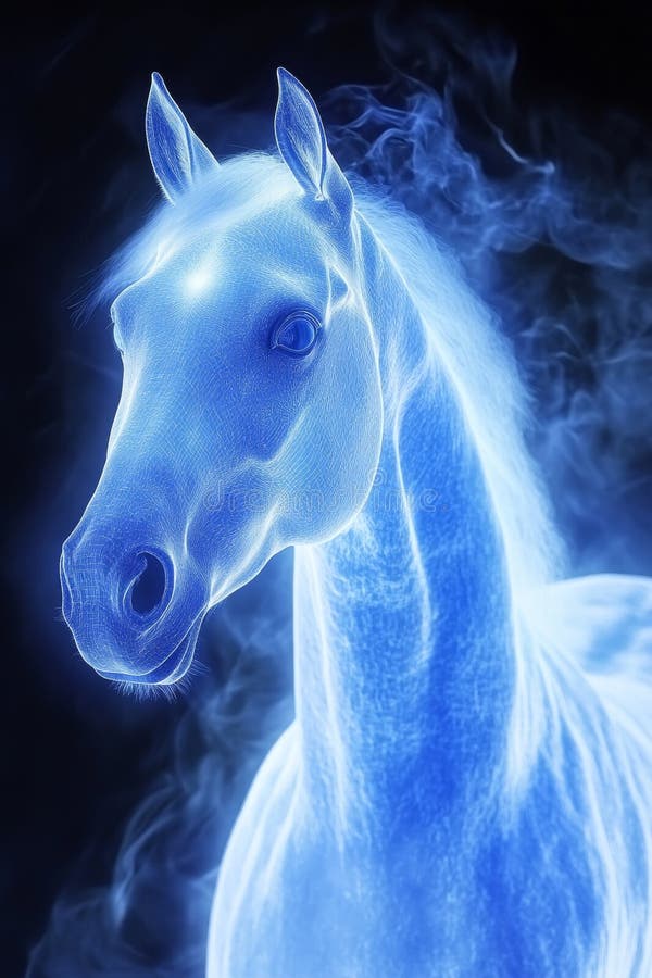 Blue Holographic Horse, a Glimpse into the Futuristic Potential of ...