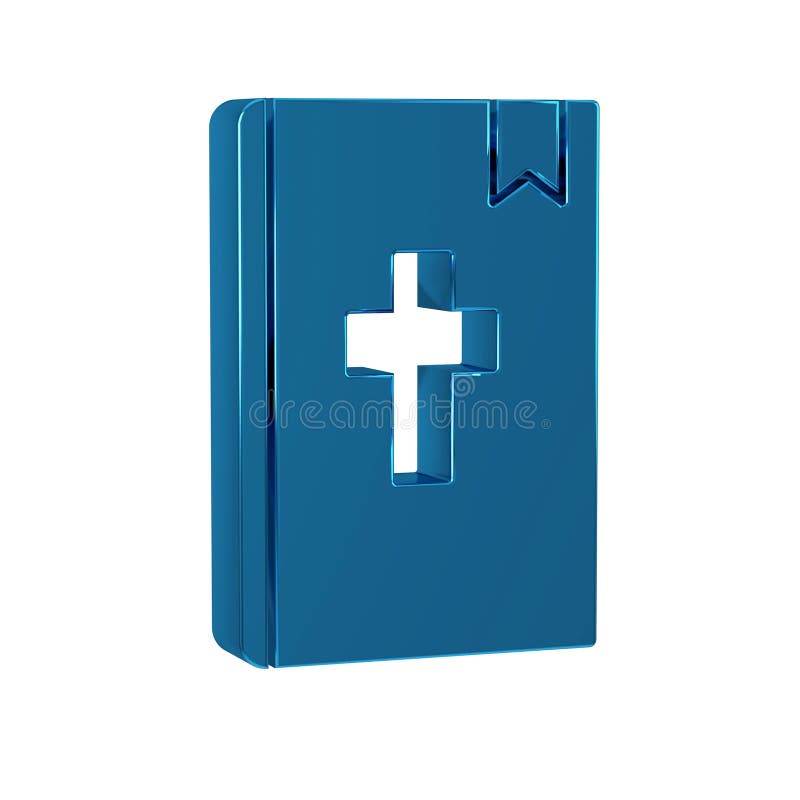 Blue Holy Bible Book Icon Isolated on Transparent Background. Stock ...