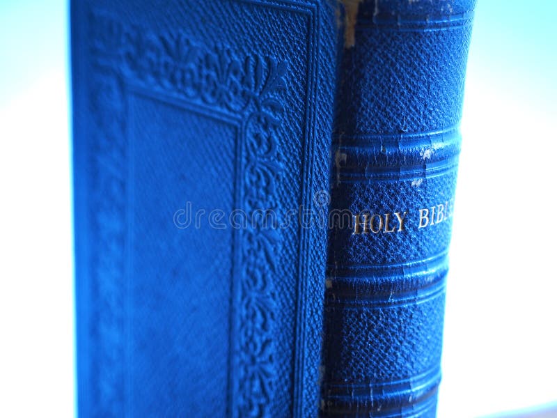 Blue Holy Bible stock photo. Image of dramatic, focus - 62052298