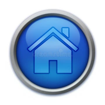 Blue Home Button stock illustration. Illustration of house - 349339