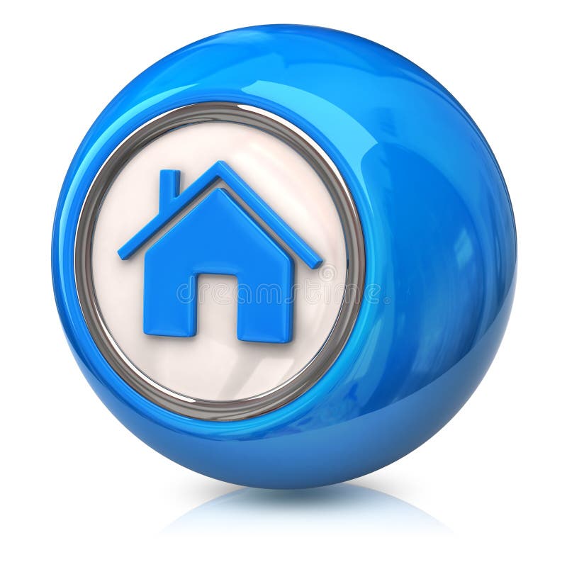 Blue home icon stock illustration. Illustration of design - 21645703