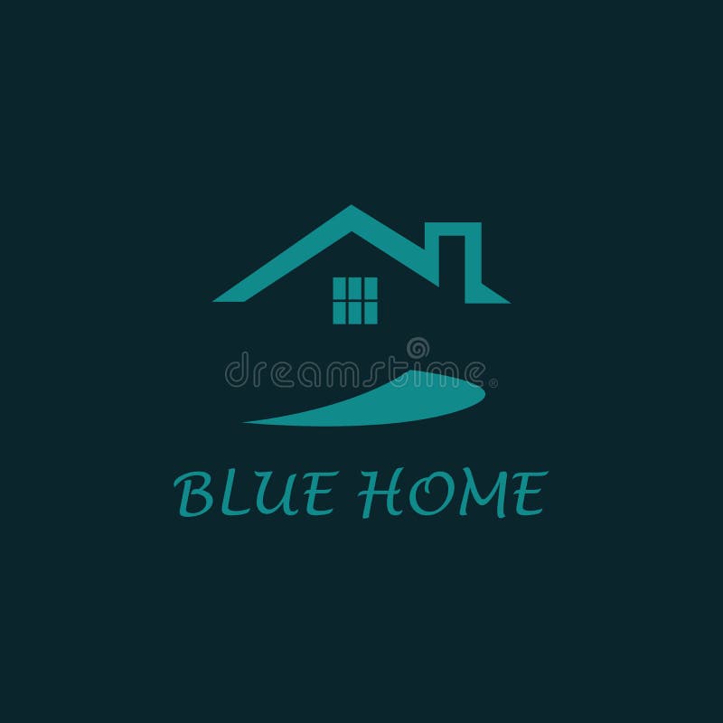 Blue home logo stock vector. Illustration of design, concepts - 97578056