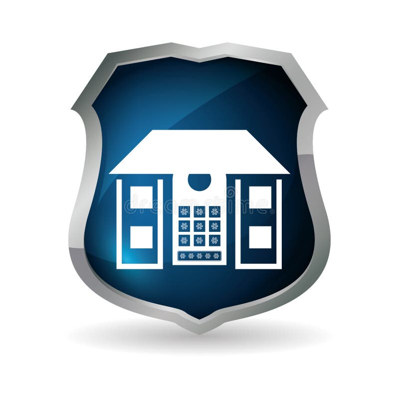 Blue Home Security Control Code Button Stock Illustration ...