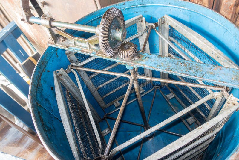 Blue Honey Extractor stock photo. Image of close, blue - 96199894