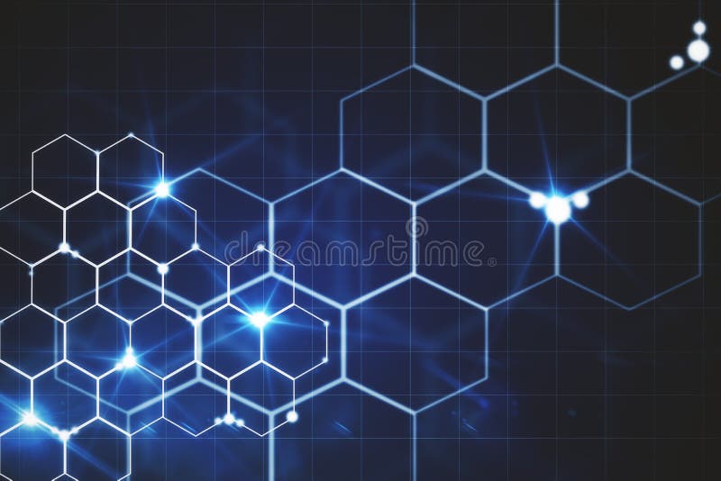 Blue honeycomb pattern stock illustration. Illustration of creativity ...