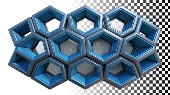Blue Honeycomb Structure, Geometric Hexagon Pattern, Modern Texture ...
