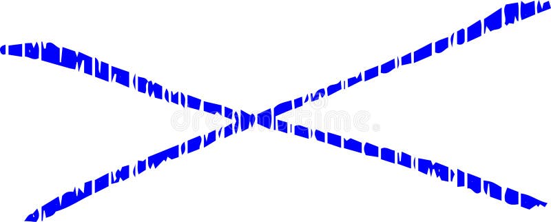 Blue Horizontal Cross Mark Set Stock Vector - Illustration of ...