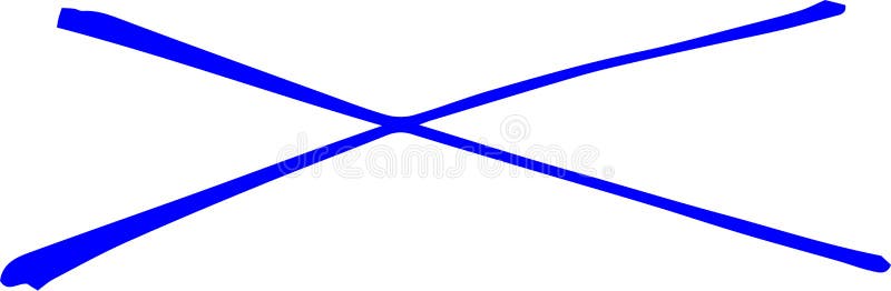 Blue Horizontal Cross Mark Set Stock Vector - Illustration of sign ...