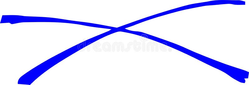 Blue Horizontal Cross Mark Set Stock Vector - Illustration of accepted ...