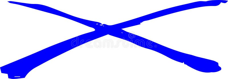 Blue Horizontal Cross Mark Set Stock Vector - Illustration of graphic ...