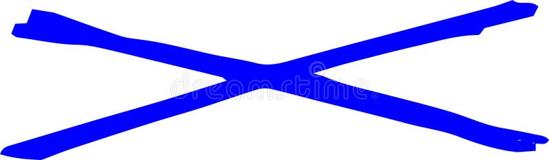 Blue Horizontal Cross Mark Set Stock Vector - Illustration of hand ...