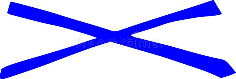 Blue Horizontal Cross Mark Set Stock Vector - Illustration of parts ...