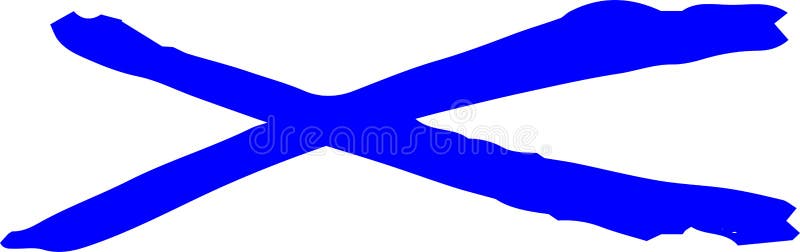 Blue Horizontal Cross Mark Set Stock Vector - Illustration of points ...