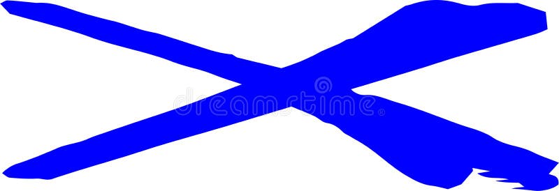 Blue Horizontal Cross Mark Set Stock Vector - Illustration of sign ...