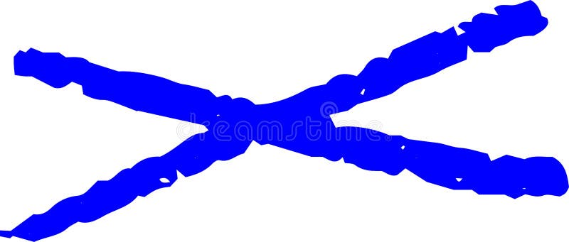 Blue Horizontal Cross Mark Set Stock Vector - Illustration of simple ...