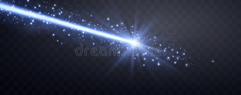 Blue Horizontal Laser Beam. Neon Line, Presentation Pointer. Blue Glow ...